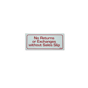 "No Returns or Exchanges" Sign – Preferred Projects