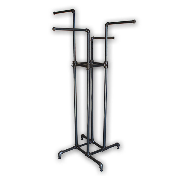 Pipe Style 4 Way Rack-Raw Steel – Preferred Projects